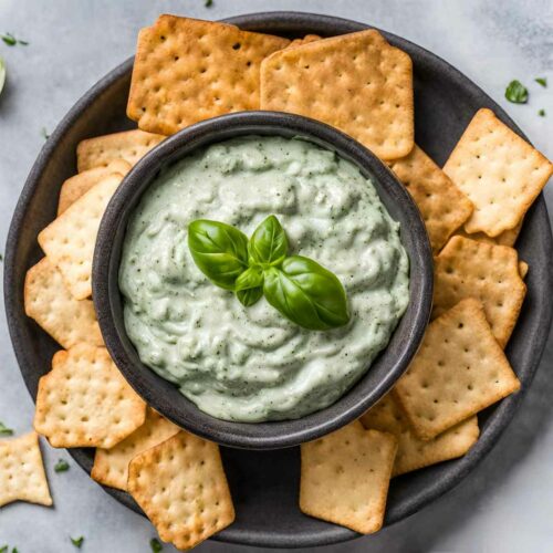 Delicious Basil Dip - Easy, Made in 5 minutes! So creamy!