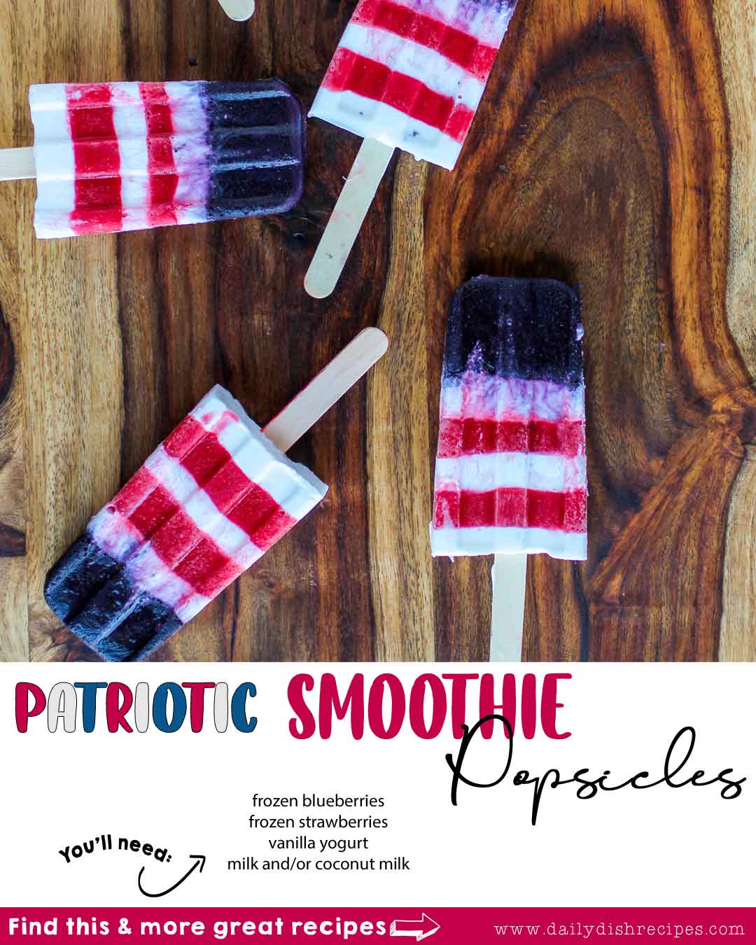 Patriotic Smoothie Popsicles