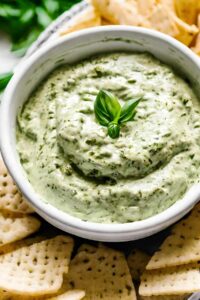 Easy Creamy Herb Pesto Dip | A Great Game Day Recipe