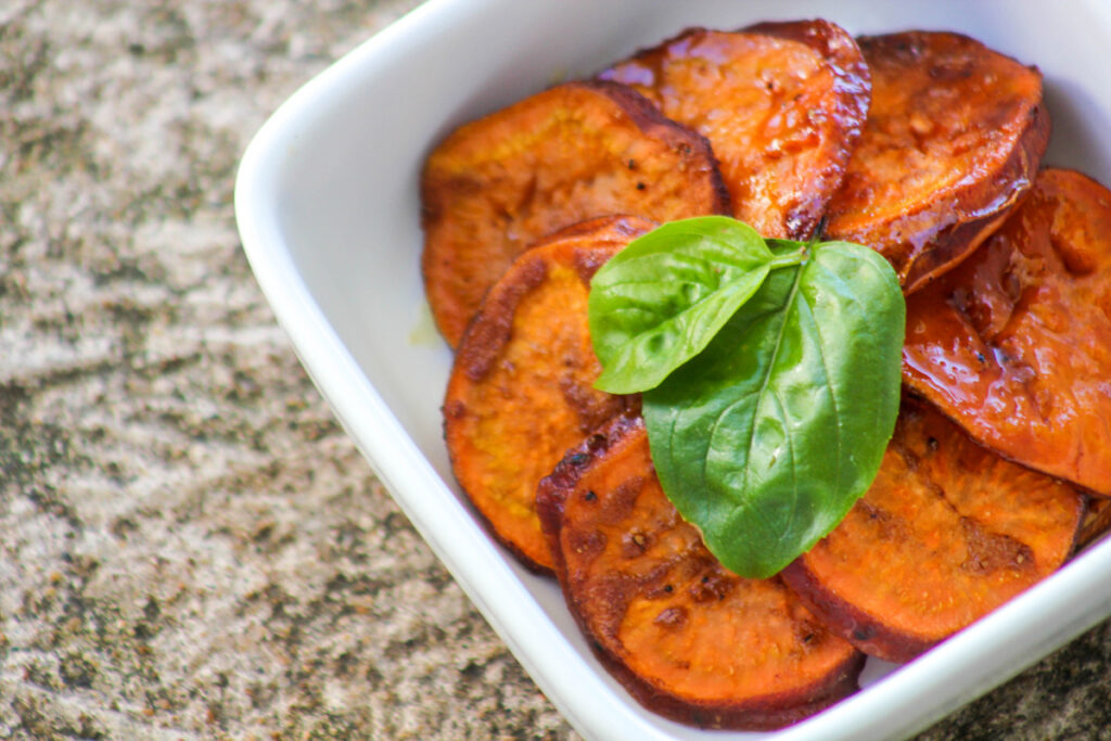 Roasted Sweet Potatoes with Honey and Five Spice - Easy Side