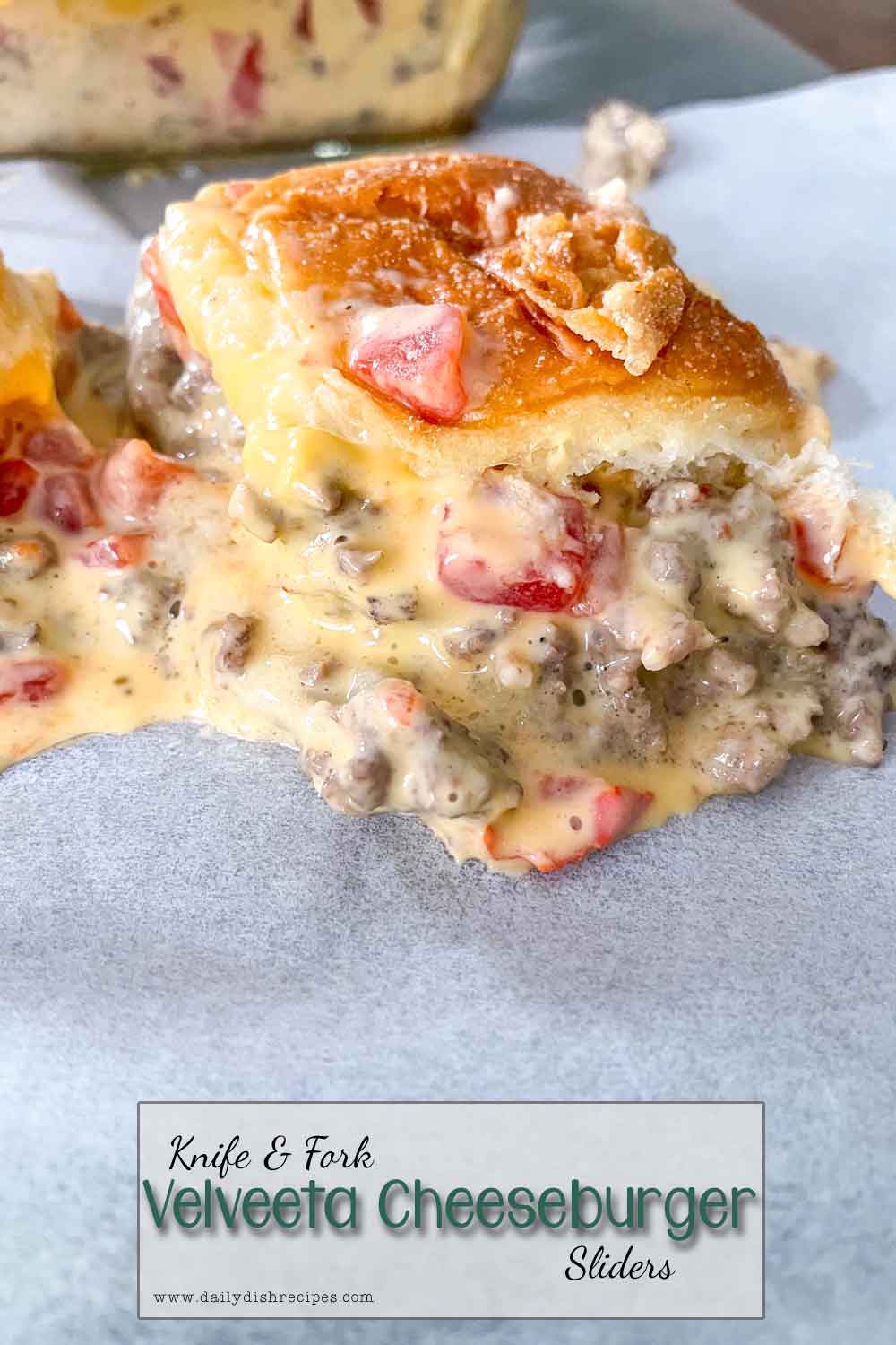 Velveeta Cheeseburger Sliders - Velveeta Dip Sliders
